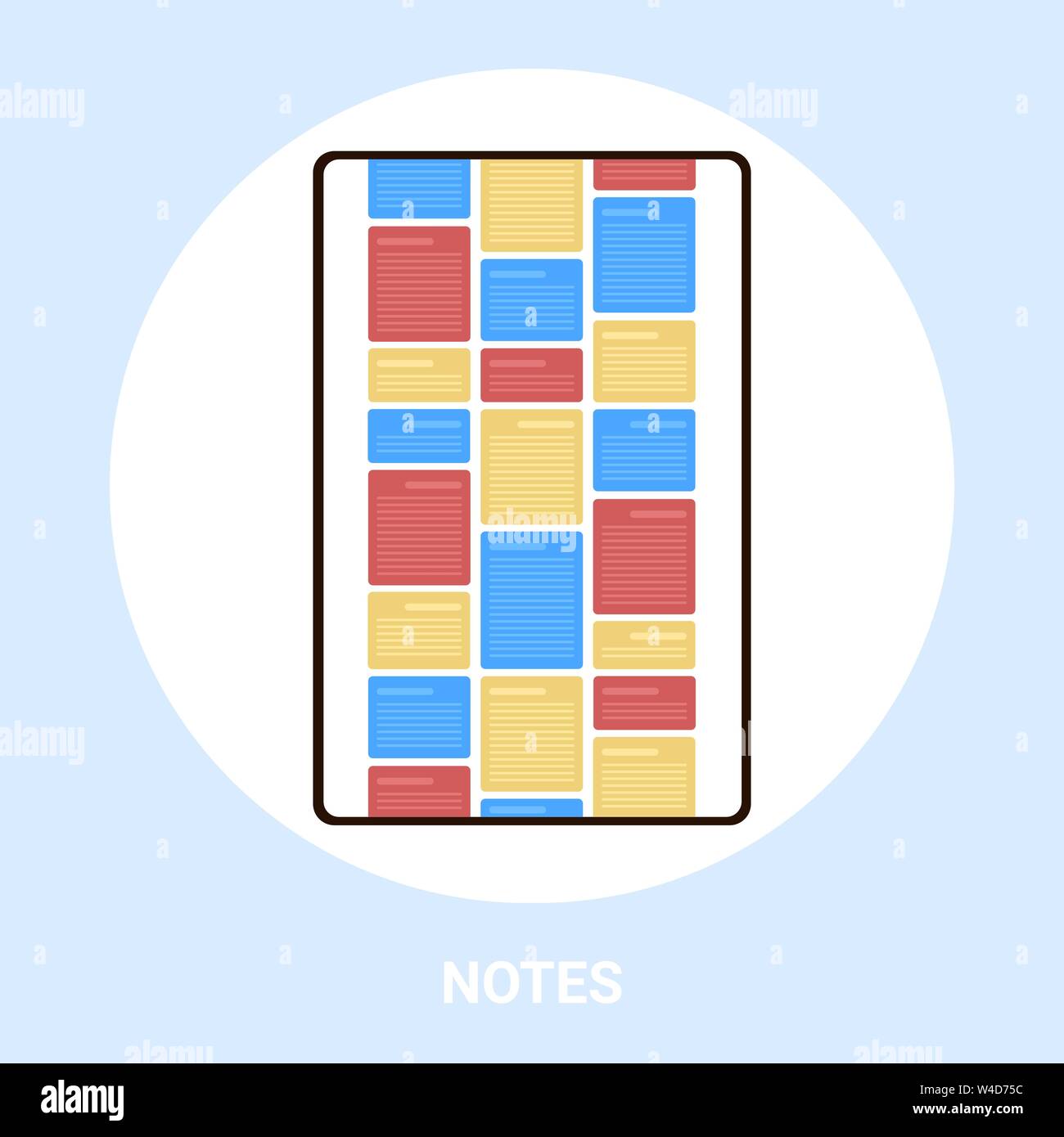 Tablet notes screen tablet Stock Vector Images - Alamy