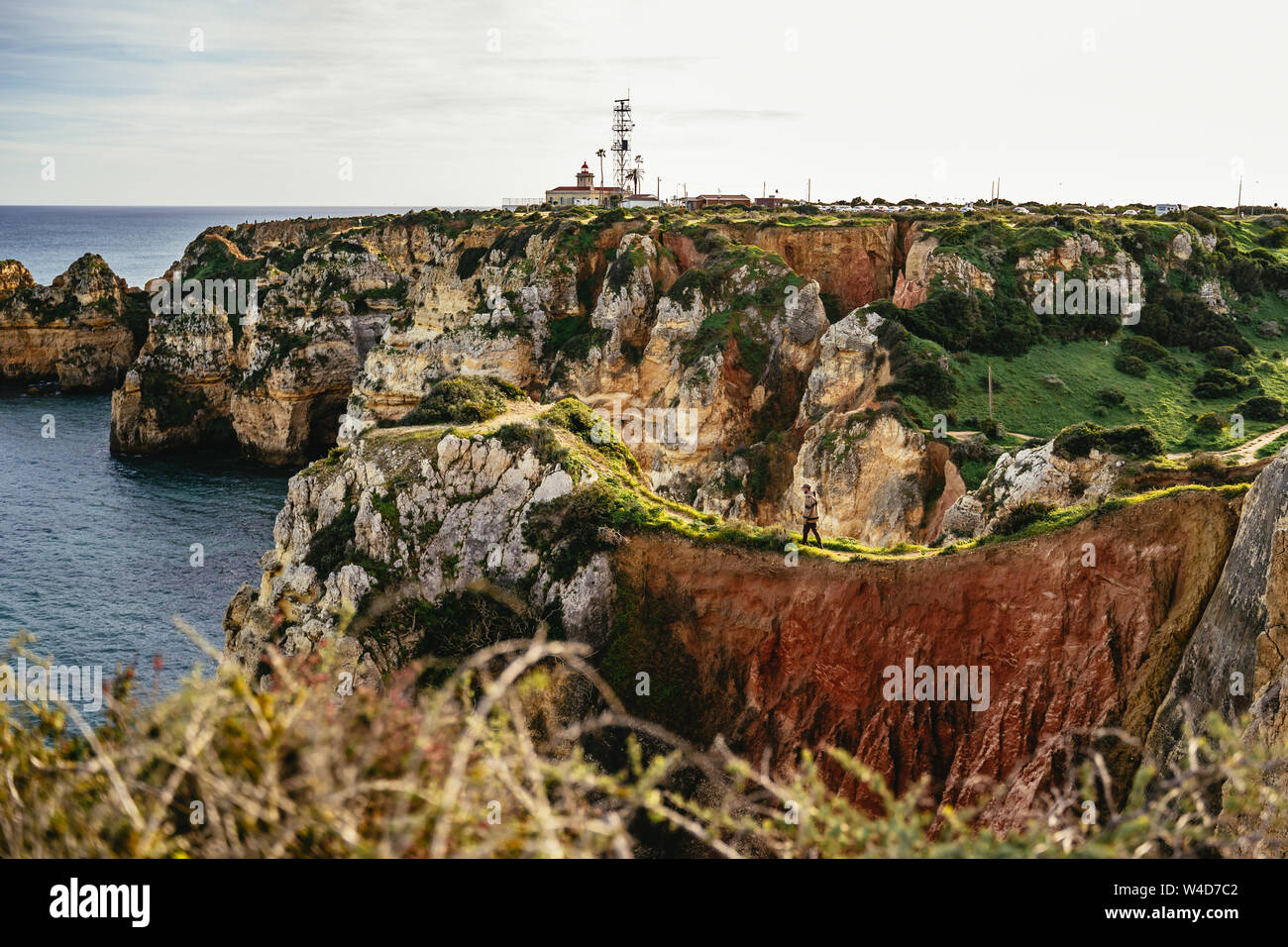 View over the famous golden limestone cliffs Stock Photo - Alamy