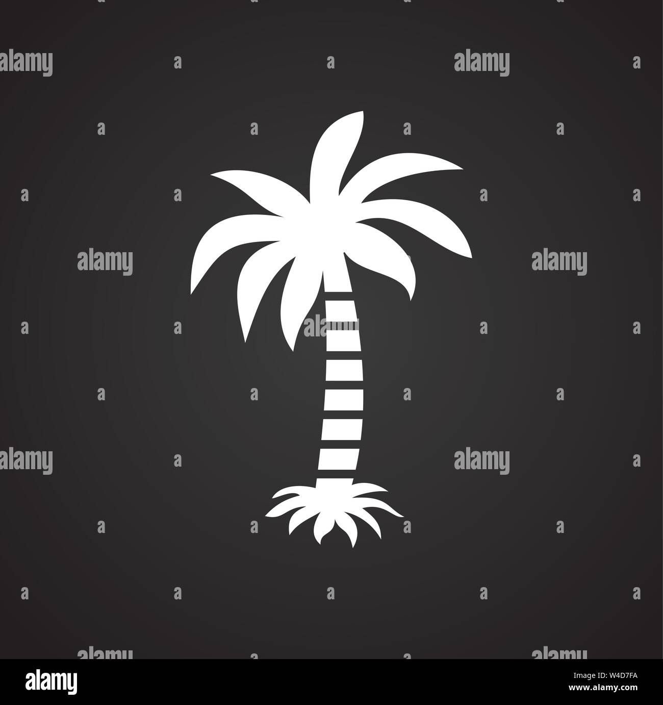 Palm tree icon on background for graphic and web design. Simple ...