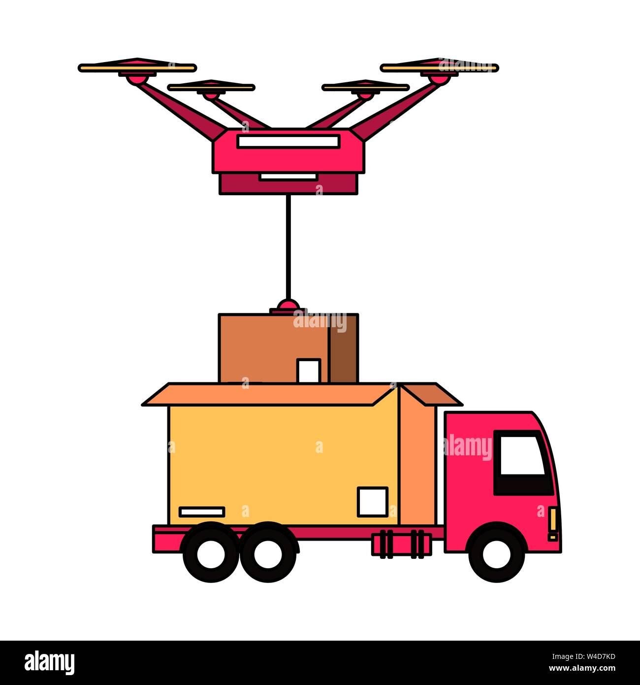 logistic and delivery shipping cartoon Stock Vector Image & Art - Alamy