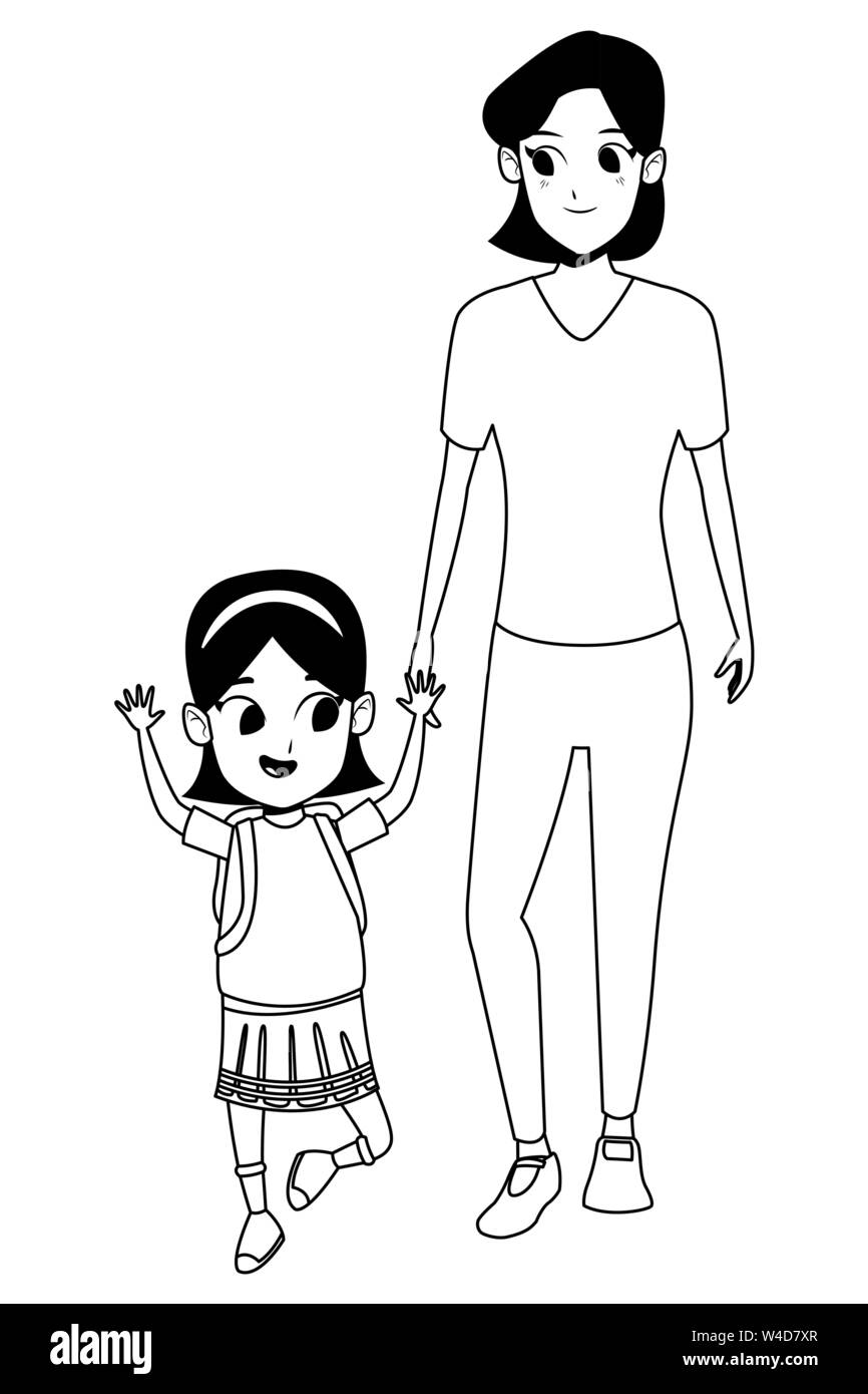 Single Parent Family Drawing