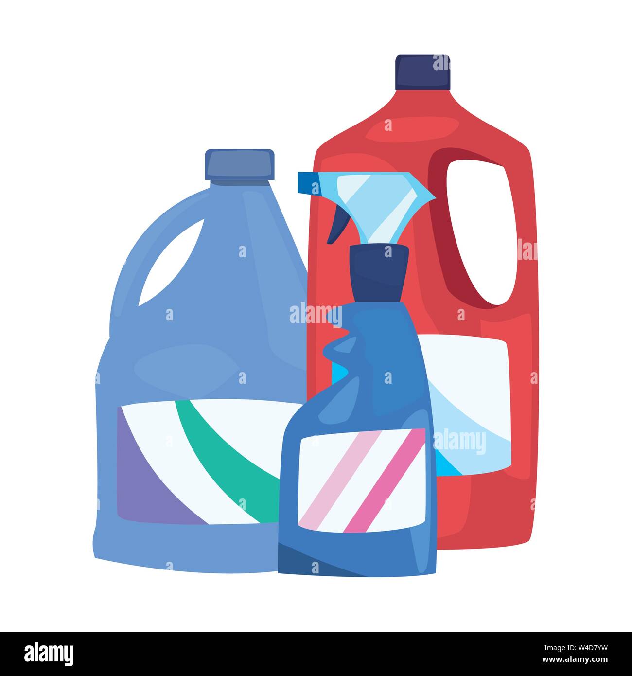 disinfectant detergent spray cleaning products and supplies vector ...