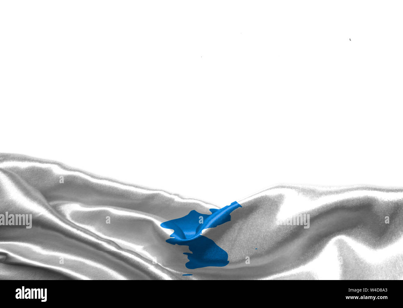 Korean Unification flag isolated on white background with place for ...