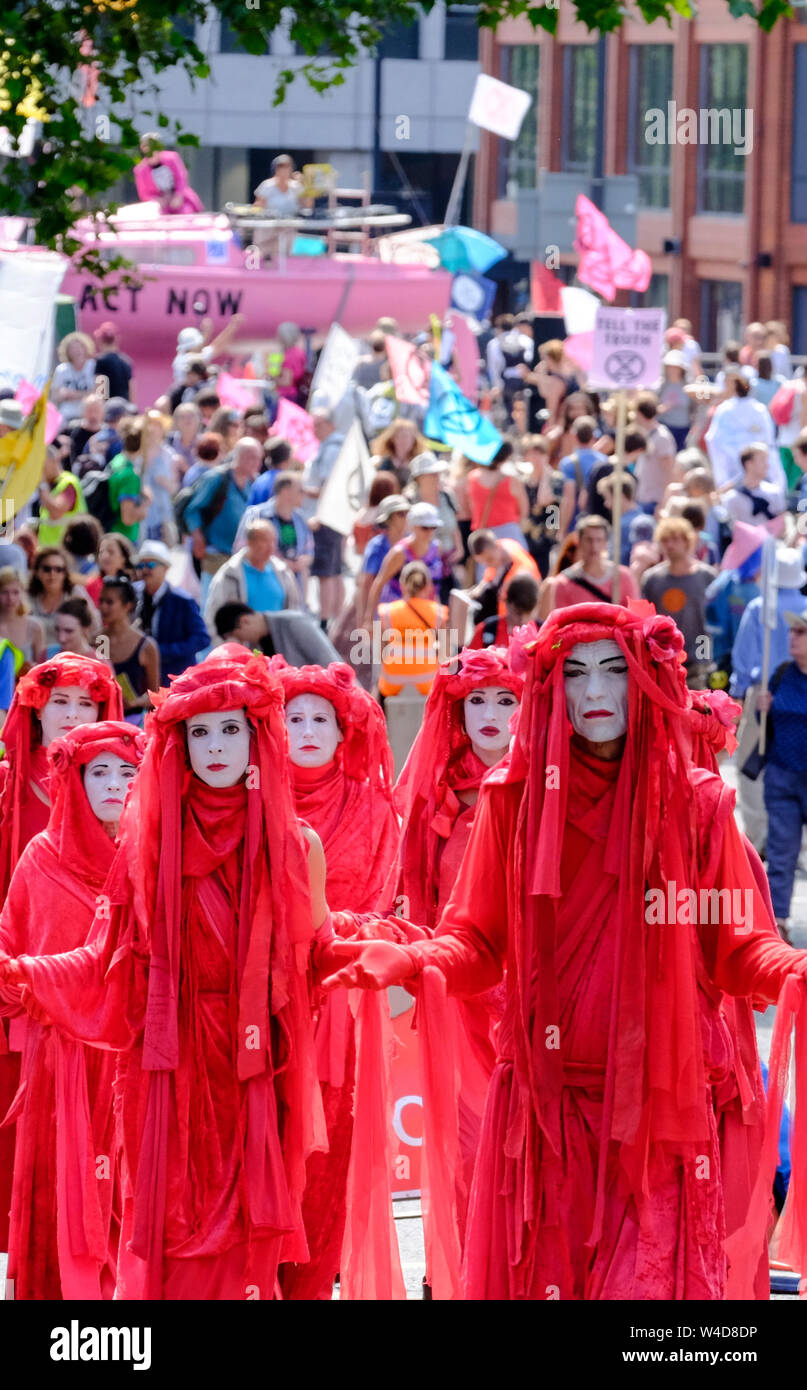 The Red Brigade support the Extinction rebellion movement summer ...