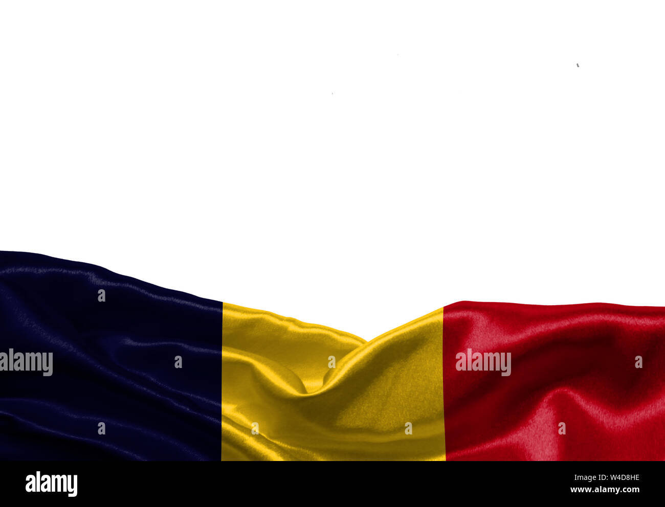 Chad flag isolated on white background with place for your text Stock ...