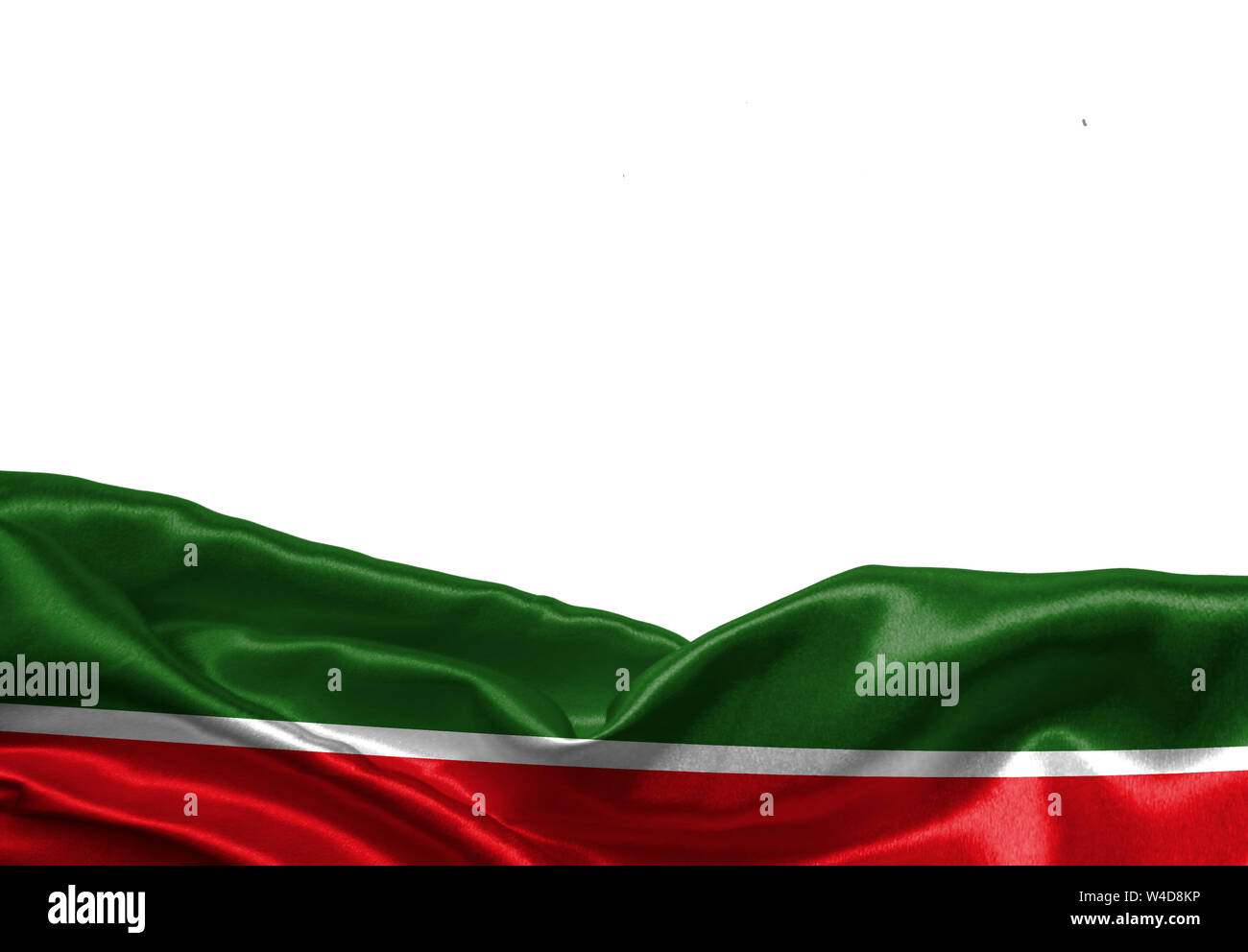 Tatarstan flag isolated on white background with place for your text ...