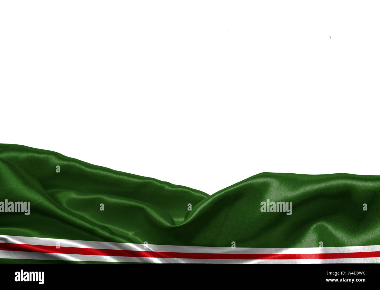 Chechen Republic of Ichkeria flag isolated on white background with ...