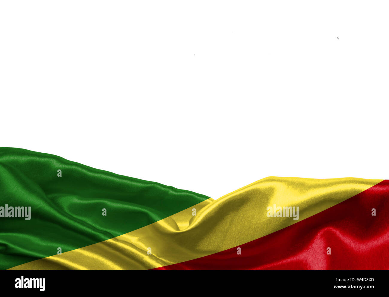 Congo,Republic flag isolated on white background with place for your ...