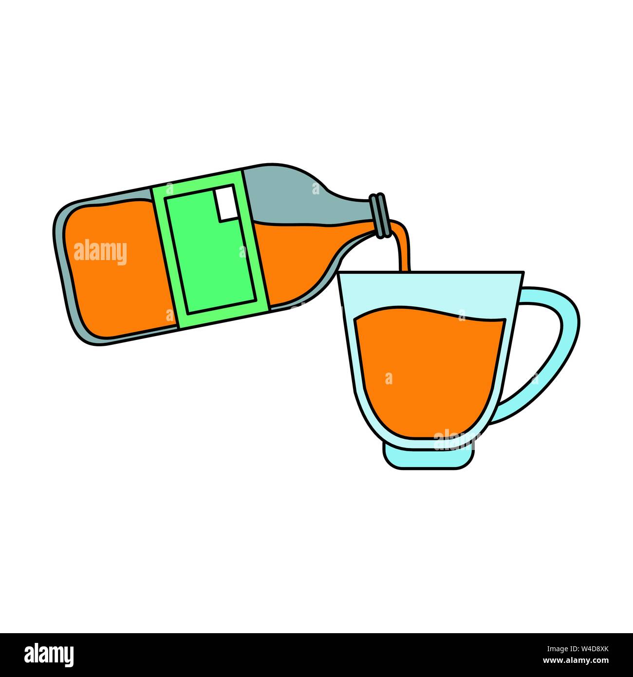 healthy drink juice nature cartoon Stock Vector Image & Art - Alamy