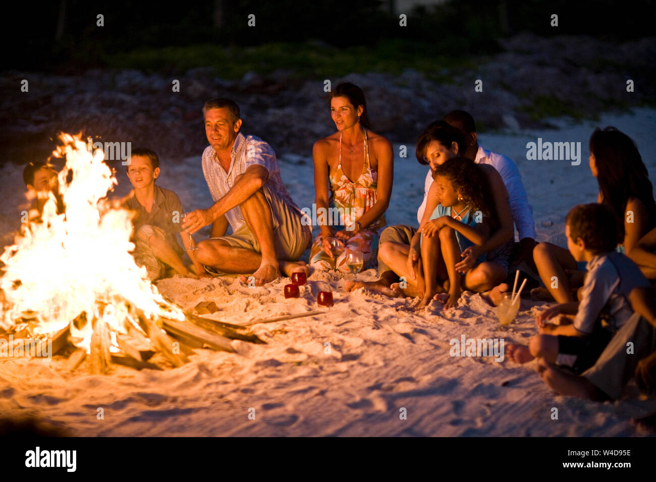 Family Campfire Night Children High Resolution Stock Photography and ...