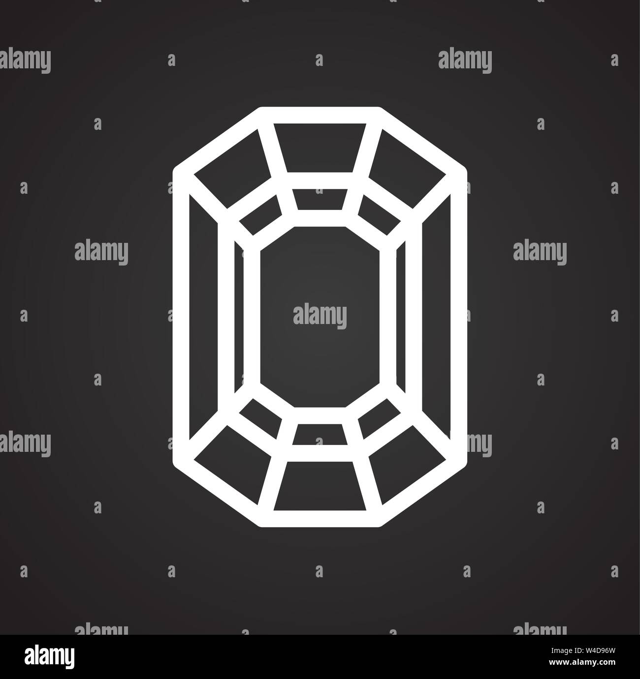 Gemstone icon on background for graphic and web design. Simple ...