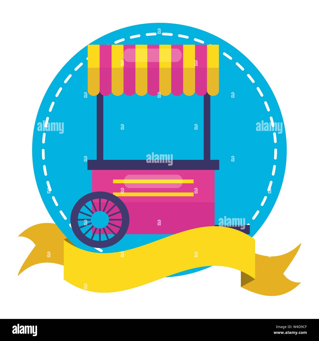 booth street food sticker ribbon Stock Vector Image & Art - Alamy