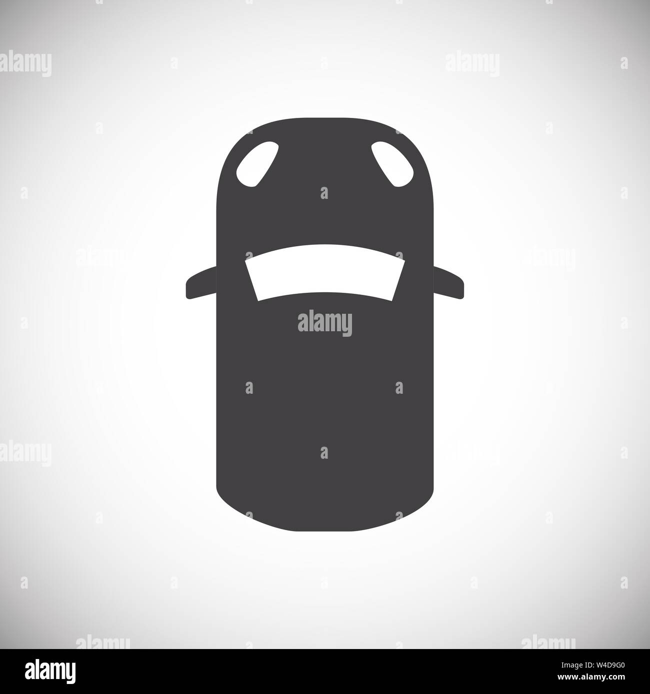 Car top view icon on background for graphic and web design. Simple ...