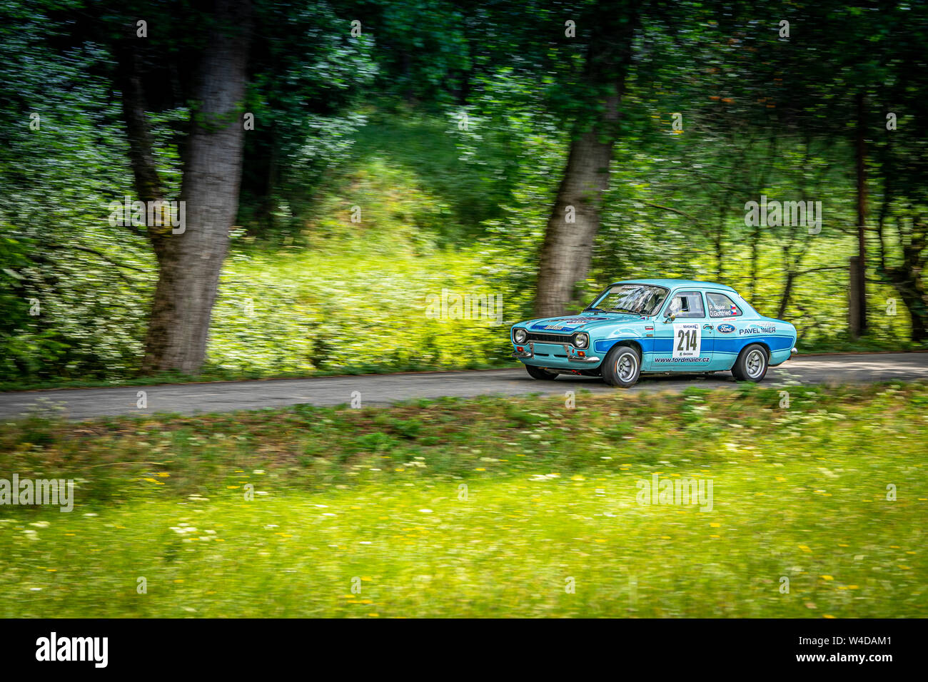 Rally car race chicane hi-res stock photography and images - Alamy