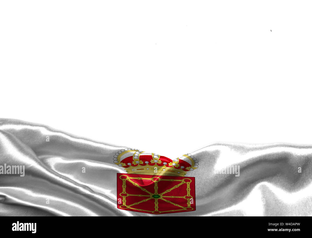 Navarra coat of arms flag isolated on white background with place for ...