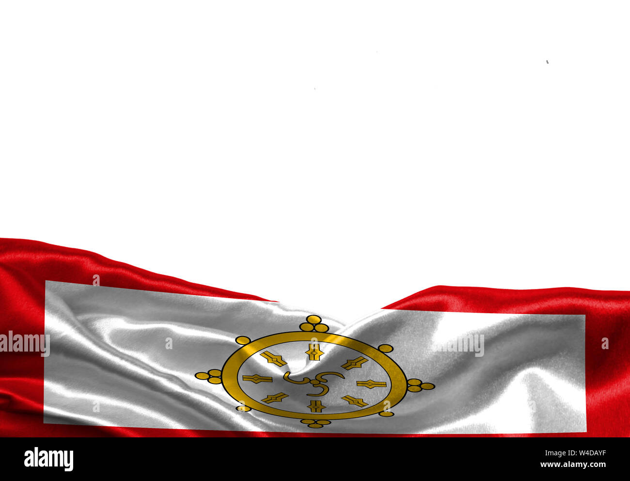 Sikkim flag isolated on white background with place for your text Stock ...