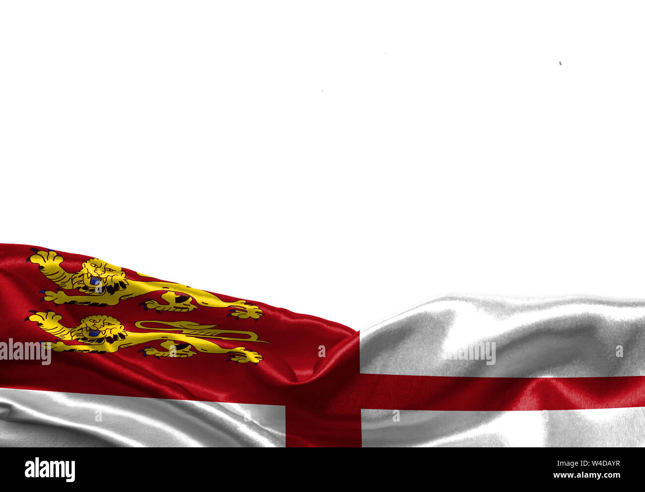 Sark flag isolated on white background with place for your text Stock ...