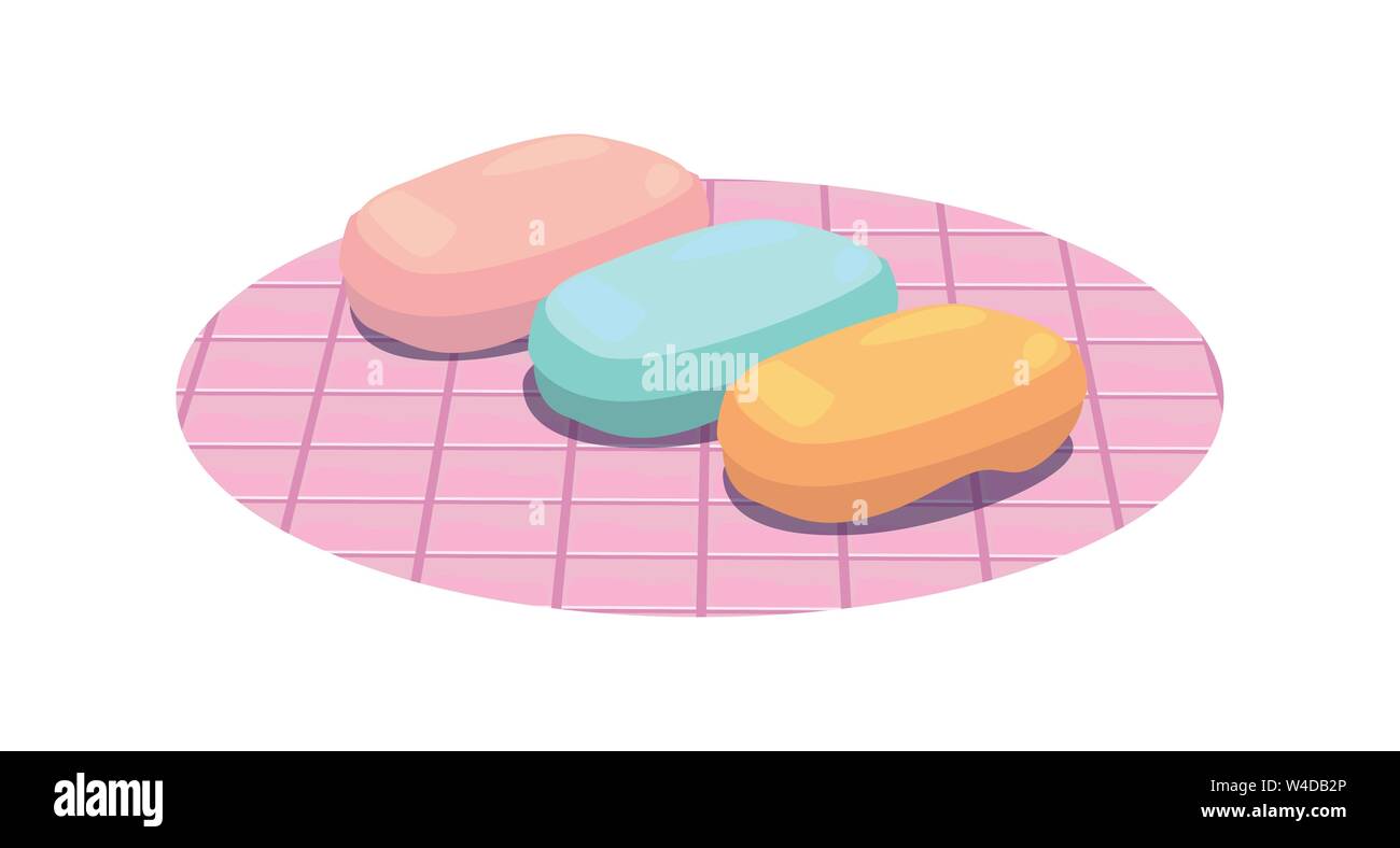three soaps cleaning products and supplies vector illustration Stock ...