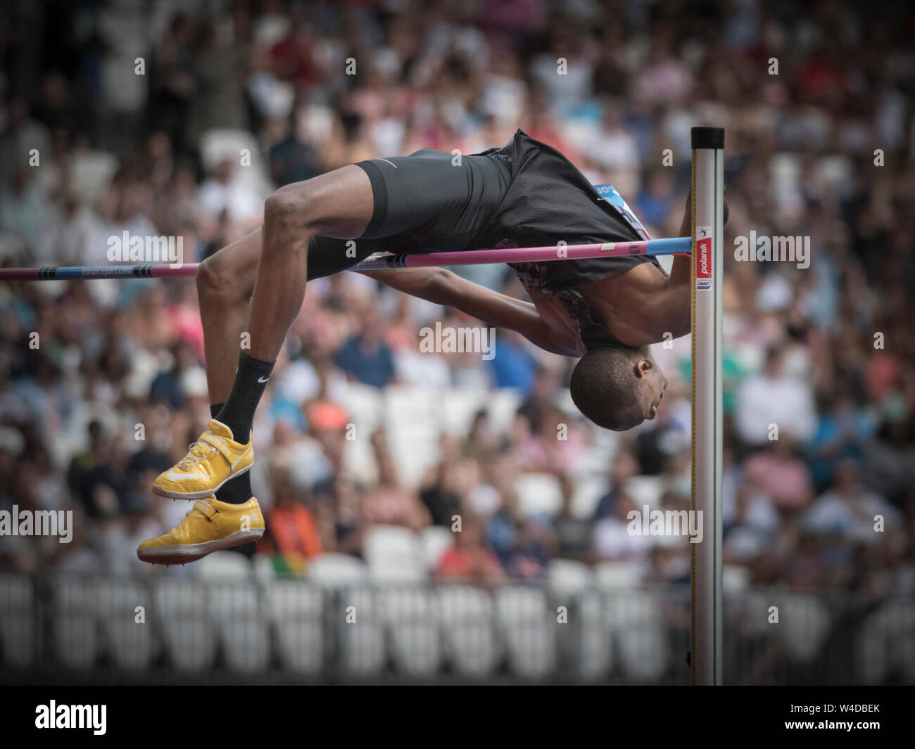 LONDON, ENGLAND - JULY 21: Mutaz Essa Barshim of Qatari competes in the ...