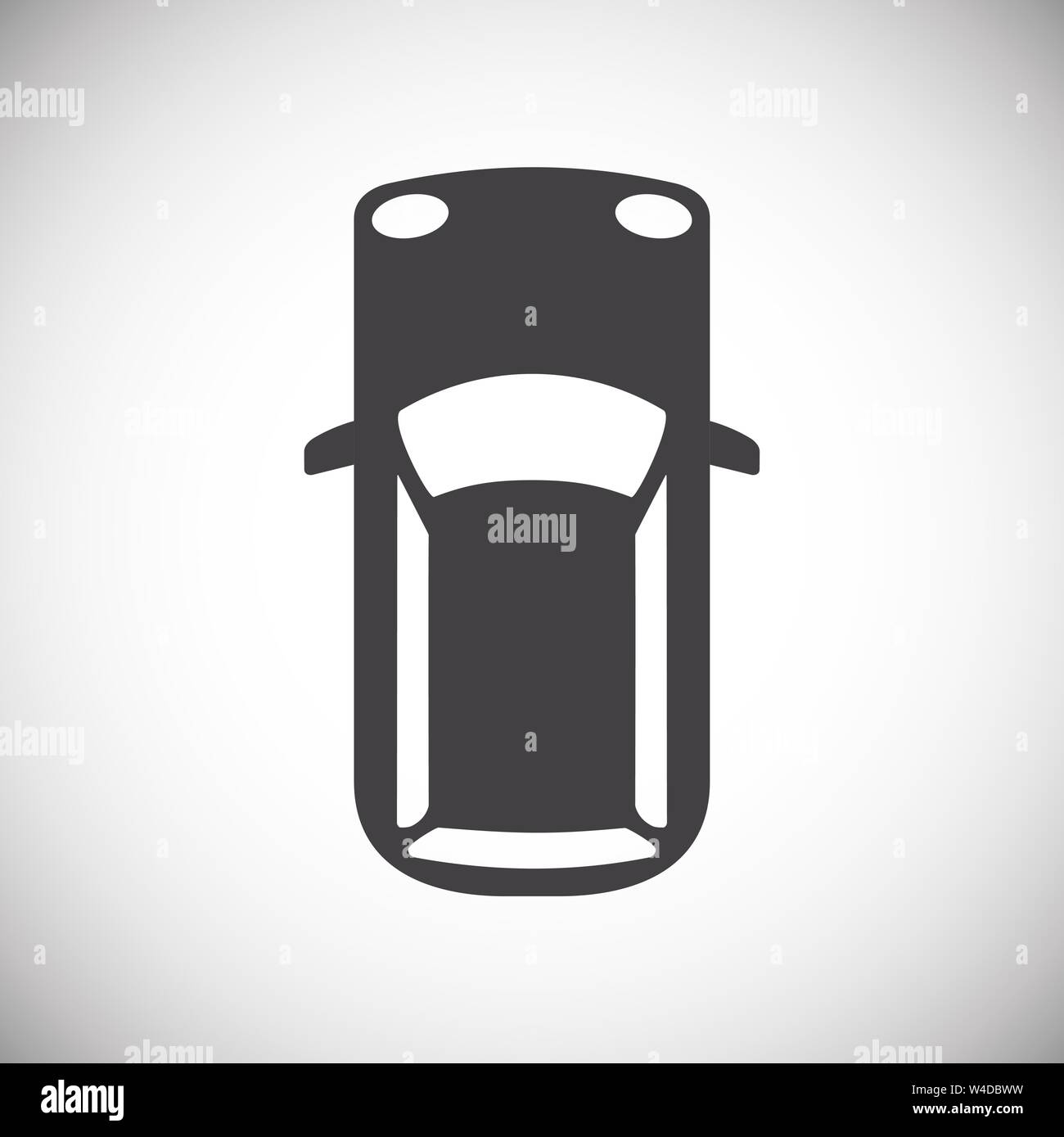 Car top view icon on background for graphic and web design. Simple ...
