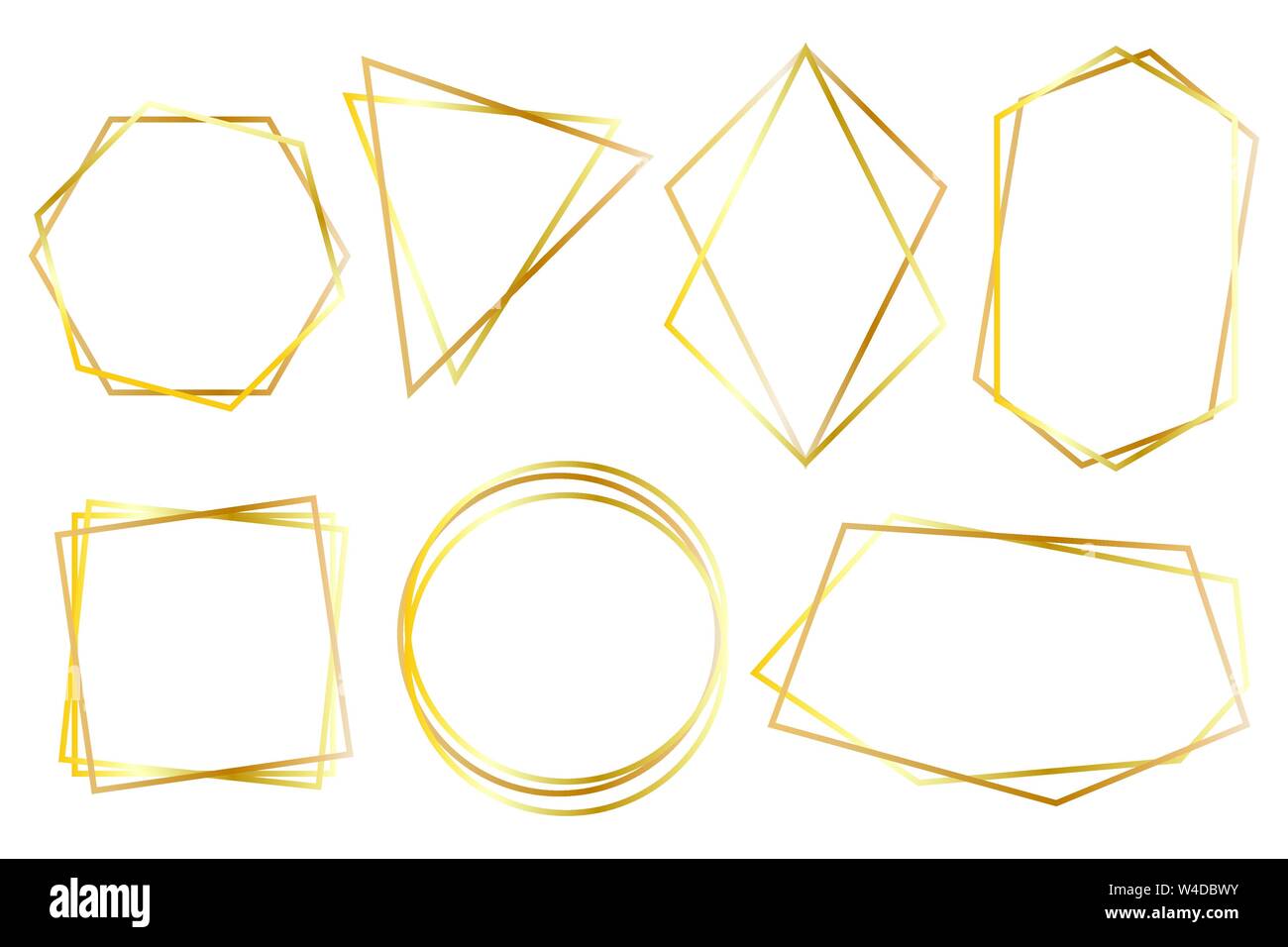 Set luxury golden crystal Stock Vector Images - Alamy