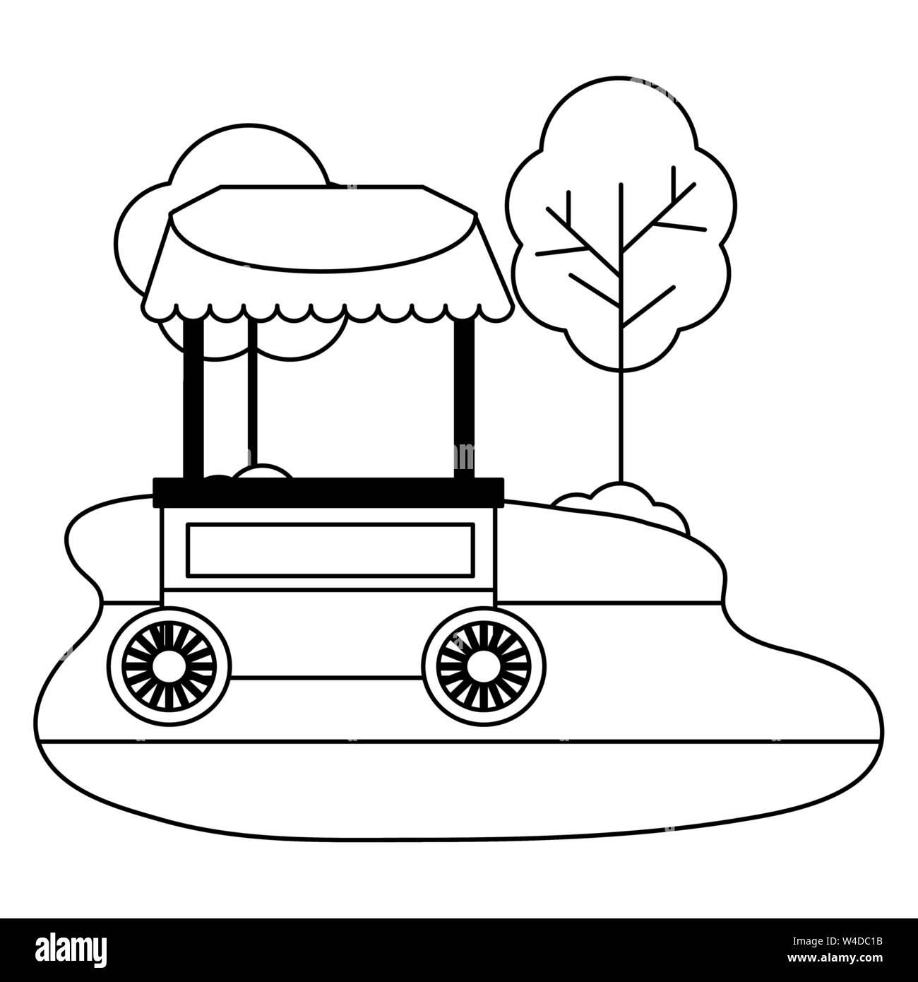 booth food street park design Stock Vector Image & Art - Alamy