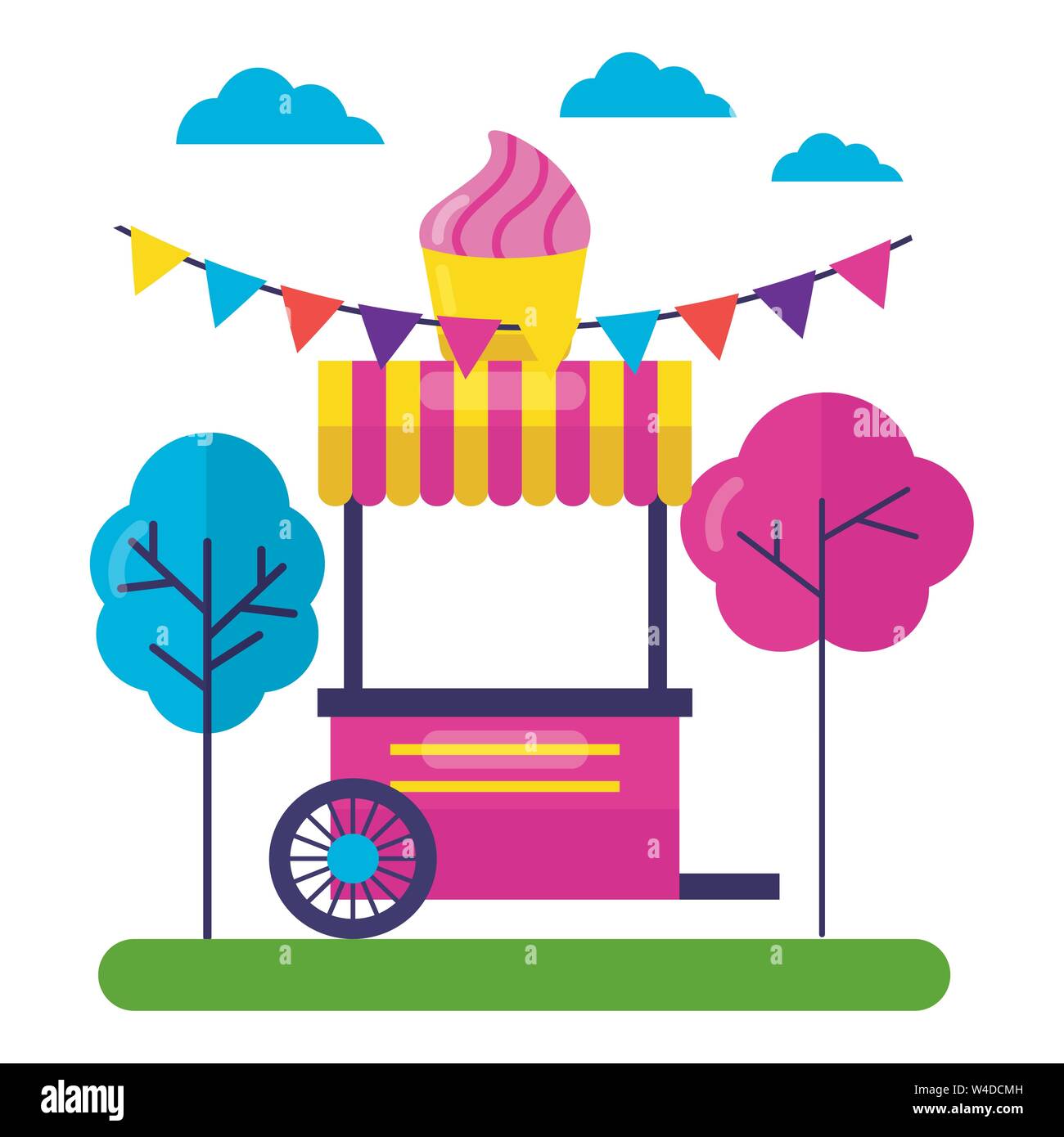 booth food ice cream street park design Stock Vector Image & Art - Alamy