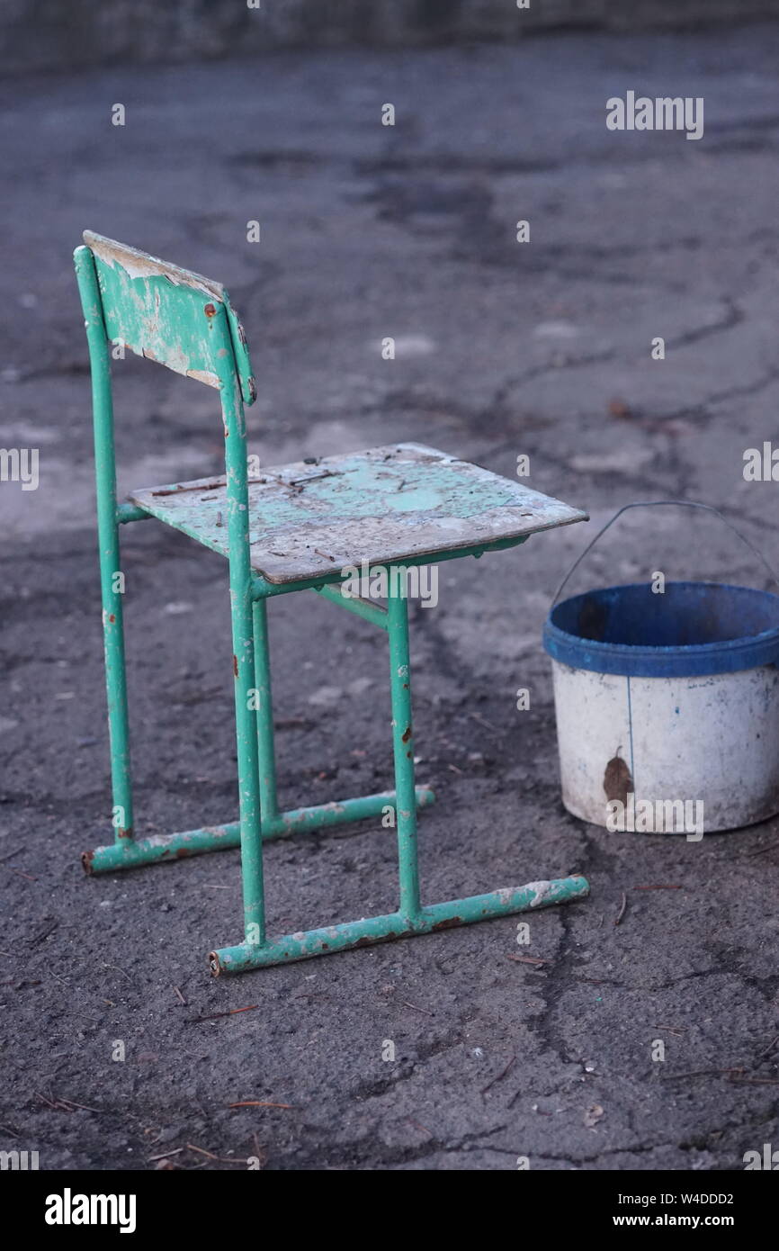 Empty broken bucket hi-res stock photography and images - Alamy