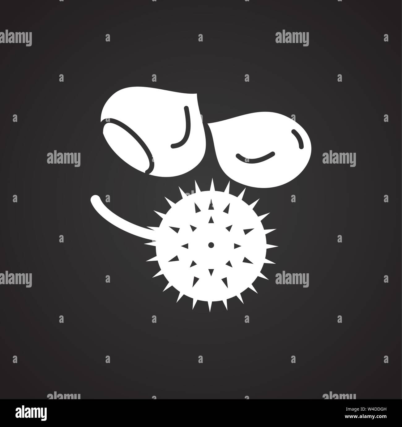 Nut related icon on background for graphic and web design. Simple ...