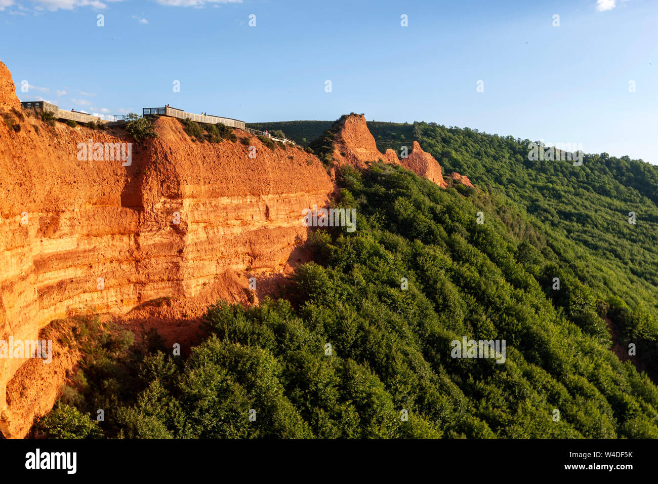 Panoramic view of Las Medulas, historic gold-mining site near the town ...