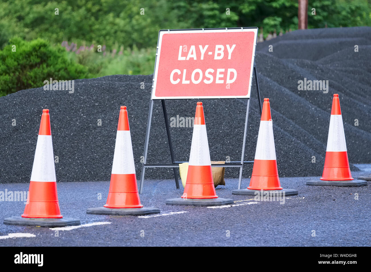 Works access only road sign hi-res stock photography and images - Alamy