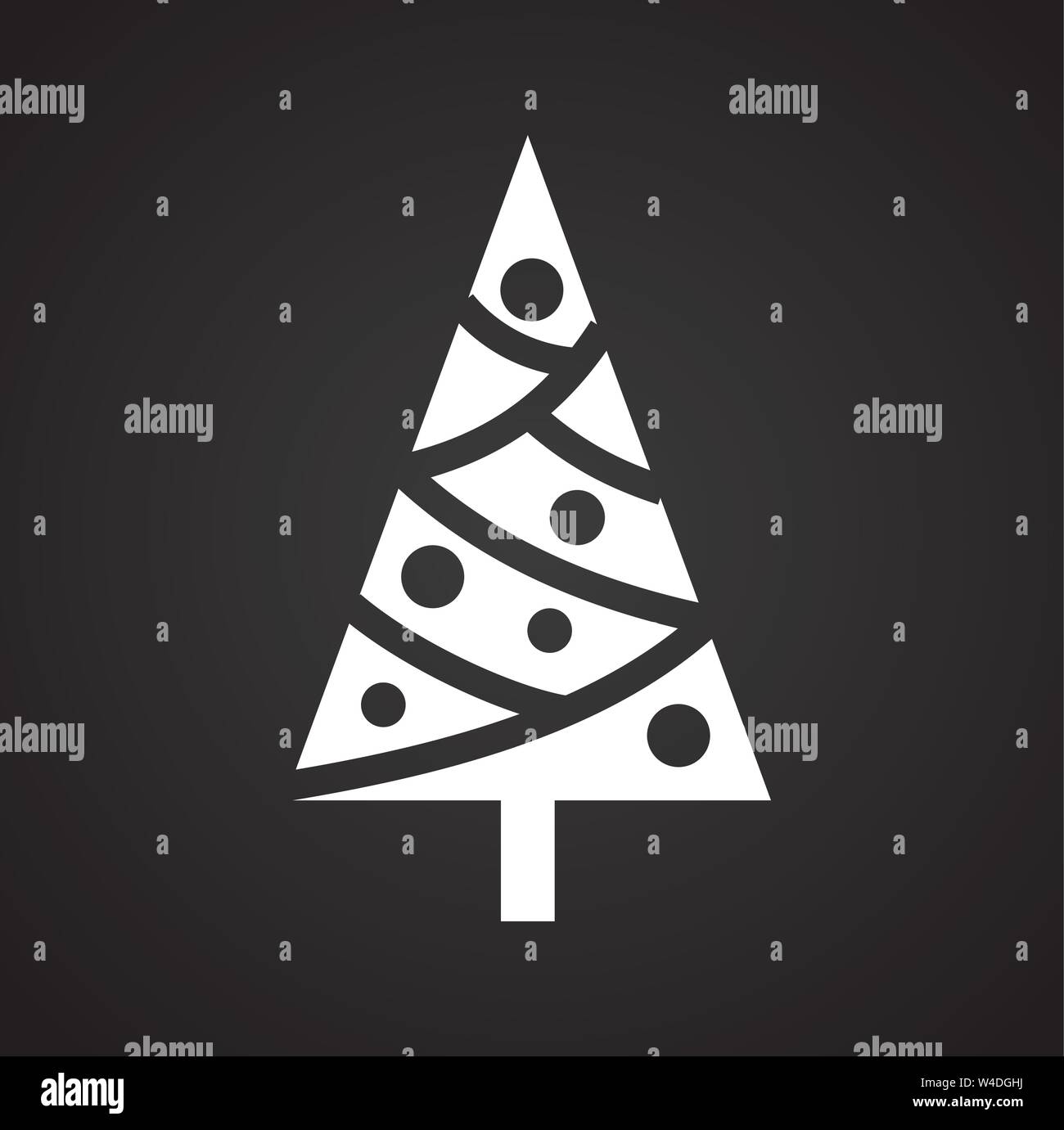 Christmas tree icon on background for graphic and web design. Simple ...