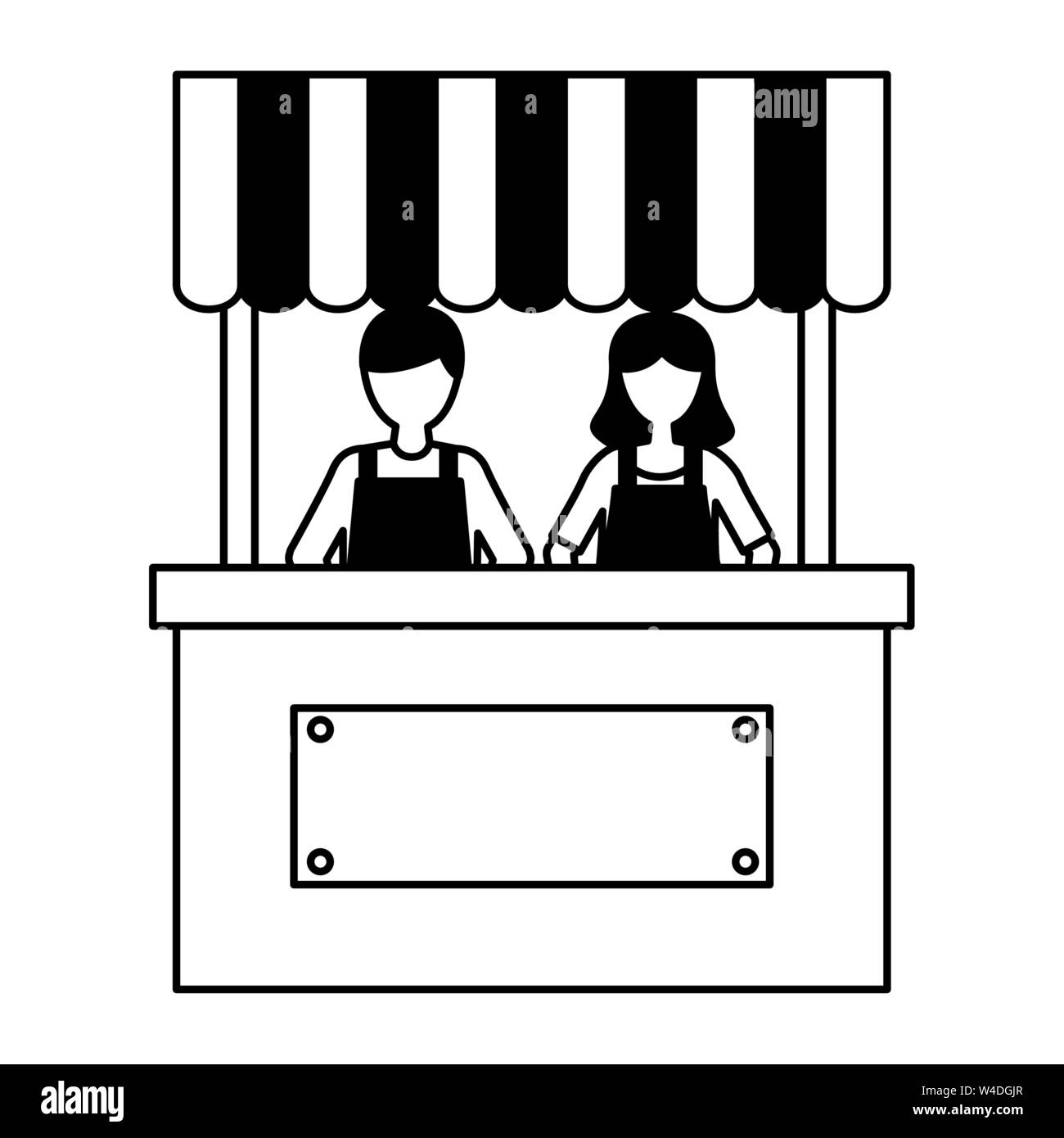 people booth food street park design Stock Vector Image & Art - Alamy