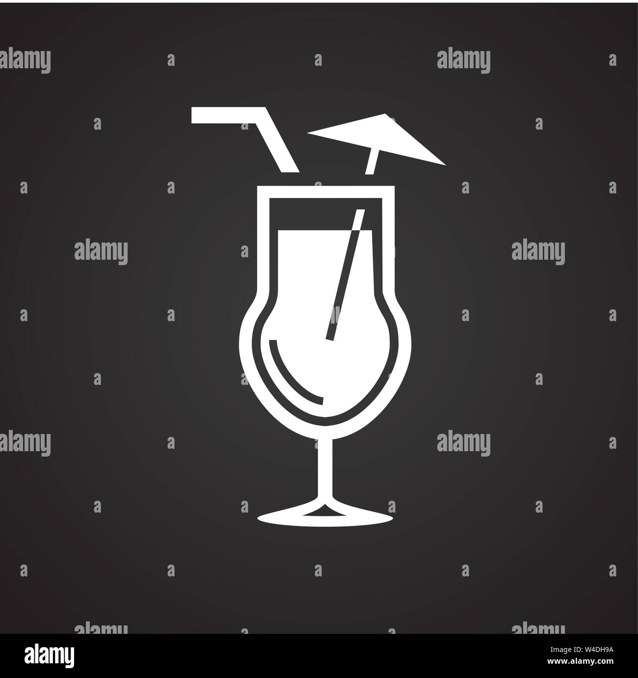 Cocktail related icon on background for graphic and web design. Simple ...