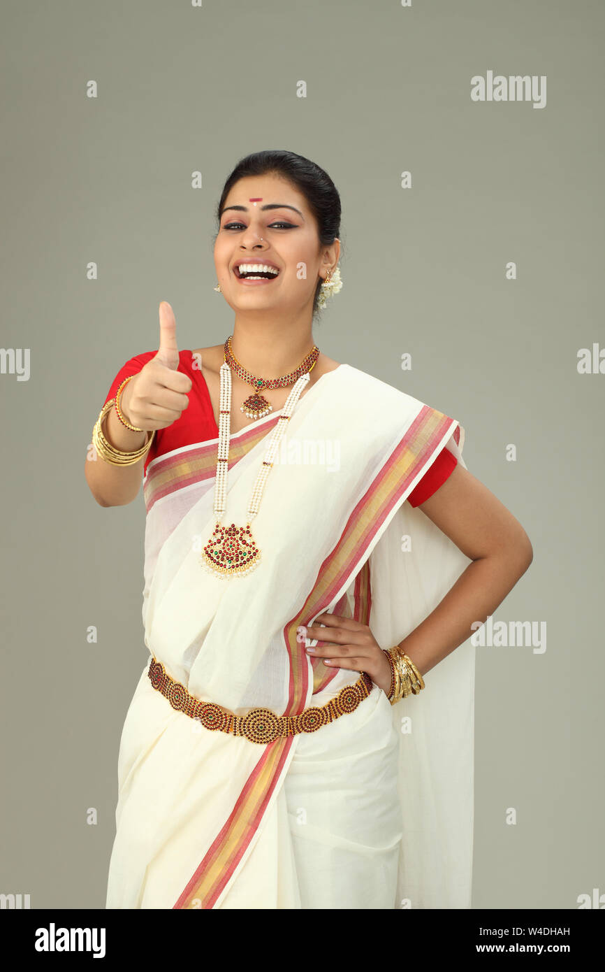 Indian Woman Housewife Thumbs Up High Resolution Stock Photography and ...