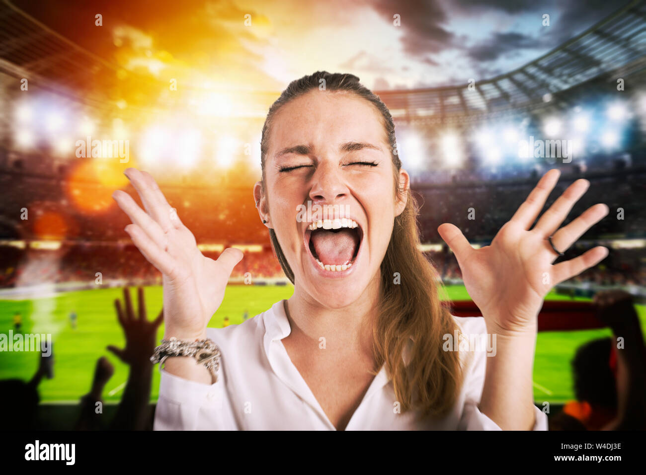 Action screaming fans football hi-res stock photography and images - Alamy
