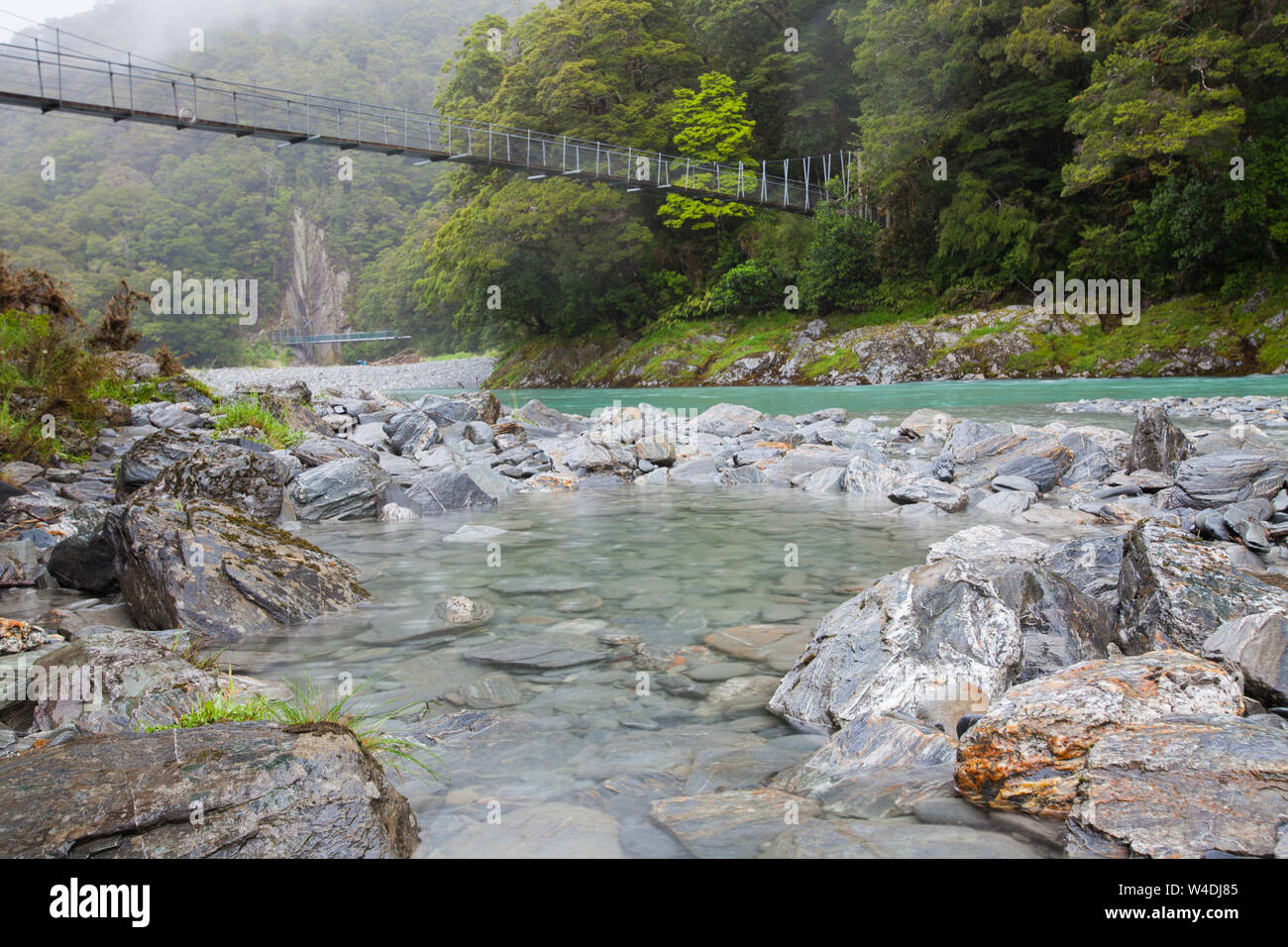 Blue Pools Walk in New Zealand Stock Photo - Alamy
