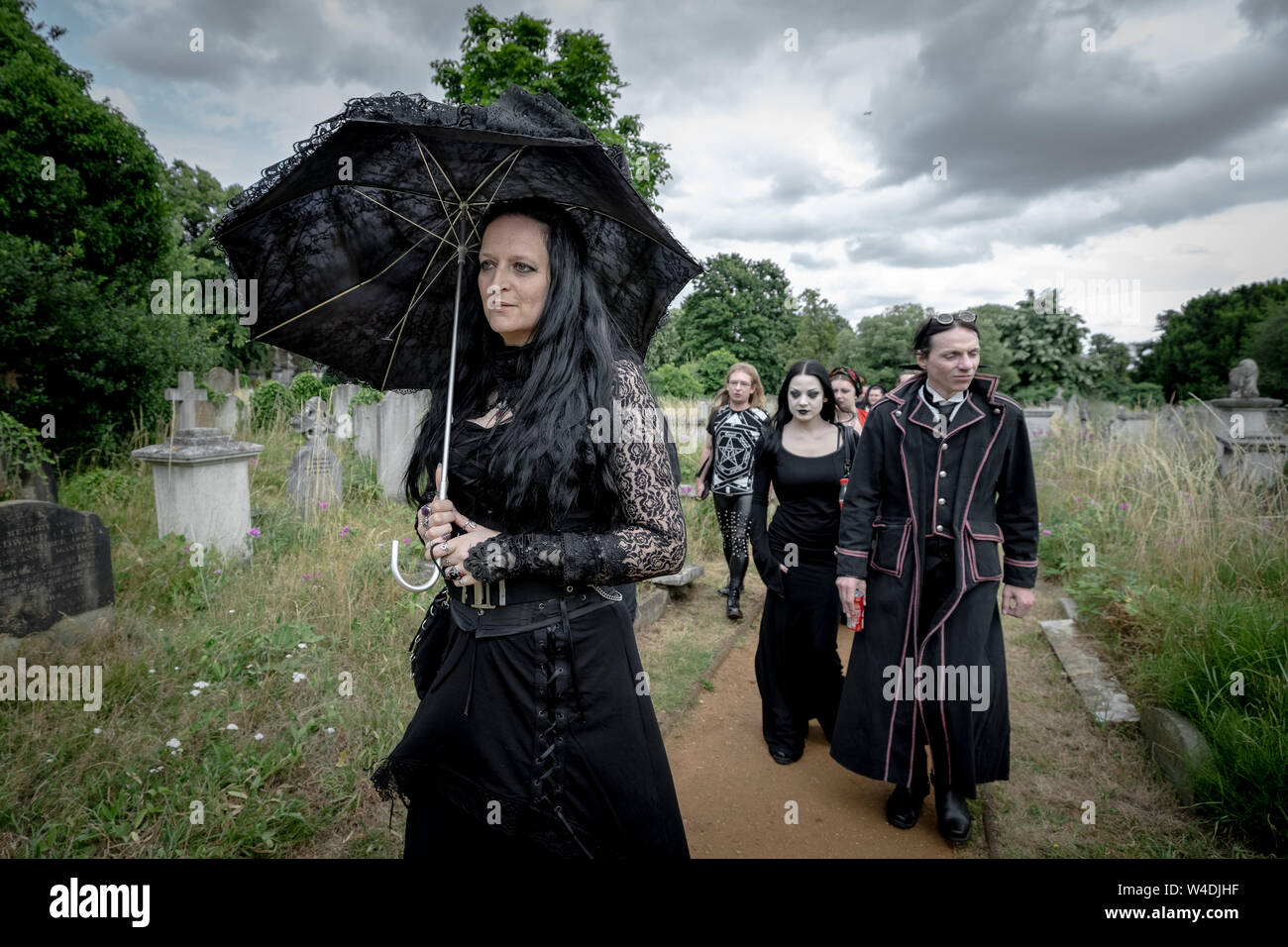 London, UK. 21st July 2019. Members of London Vampire Society and other ...