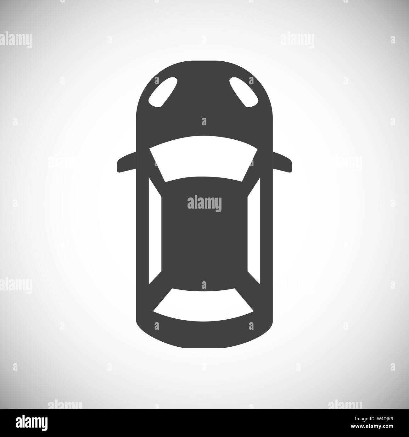 Car top view icon on background for graphic and web design. Simple ...