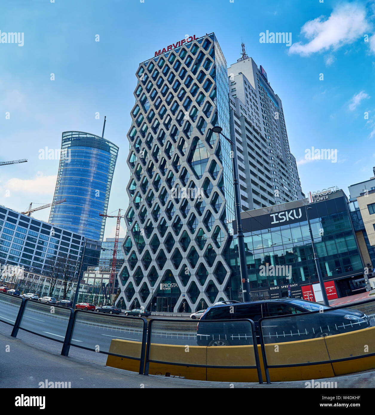 Warsaw, Poland - March 05, 2017: Prosta Tower office building was ...