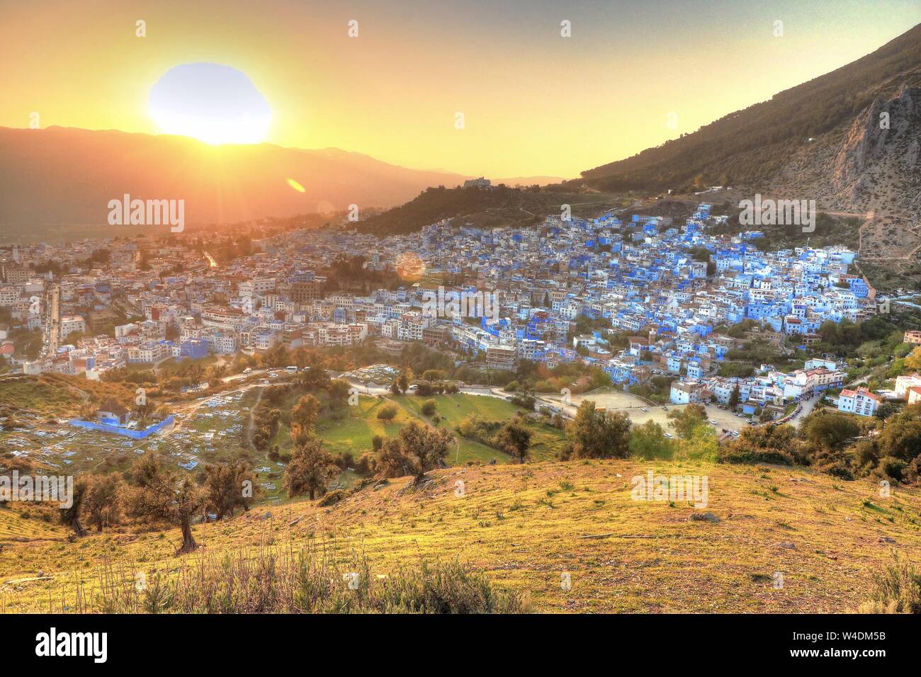 Chefchaouen at sunset hi-res stock photography and images - Alamy