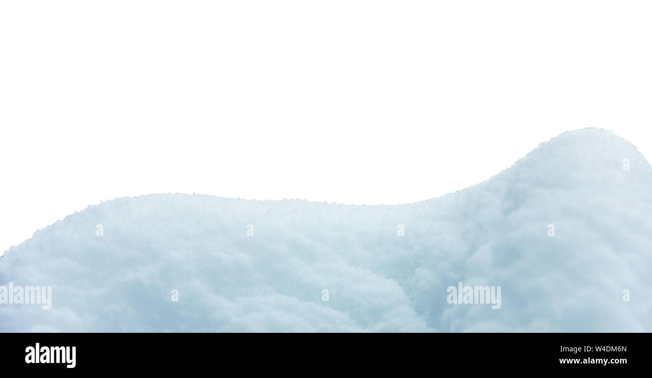 snowdrift isolated on white background close-up Stock Photo - Alamy