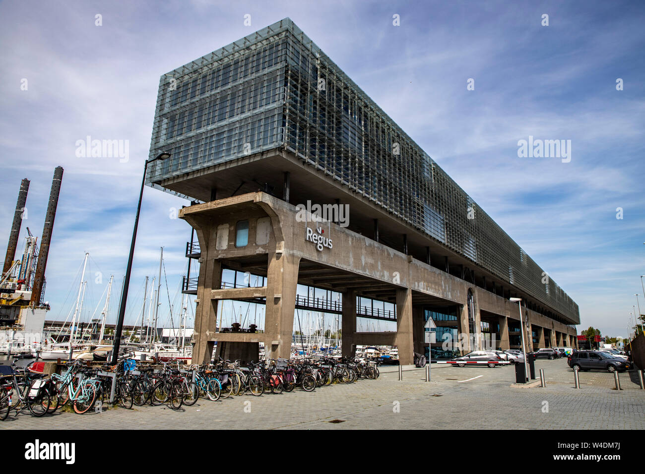 Amsterdam, Netherlands, marina, industrial harbour, shipyard, at the ...