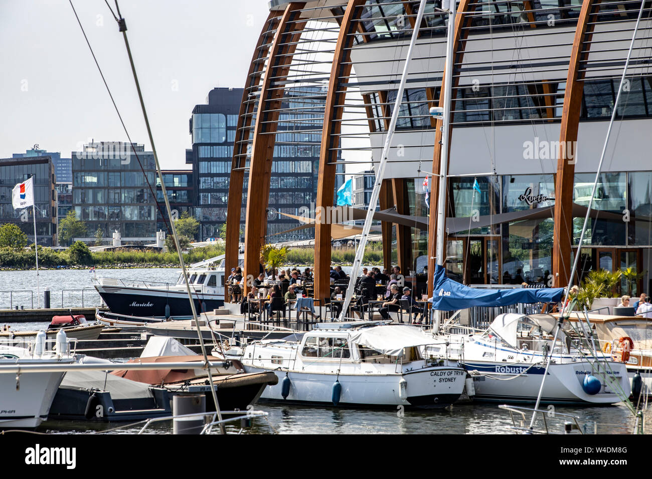 Amsterdam, Netherlands, marina, industrial harbour, shipyard, at the ...