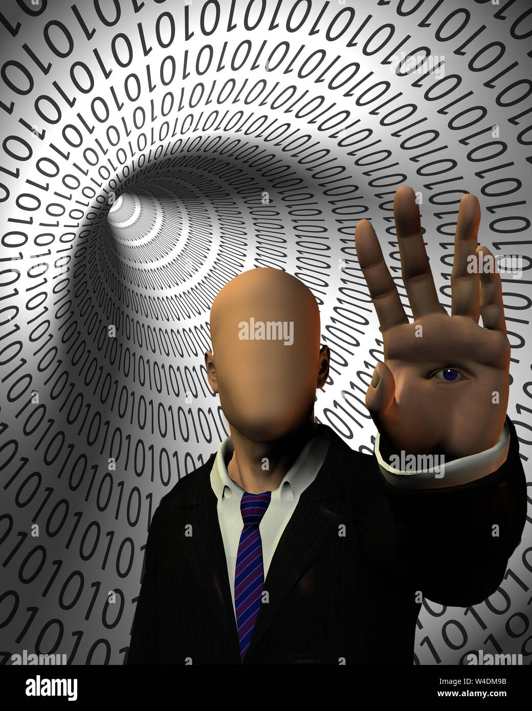 Binary code tunnel people hi-res stock photography and images - Alamy