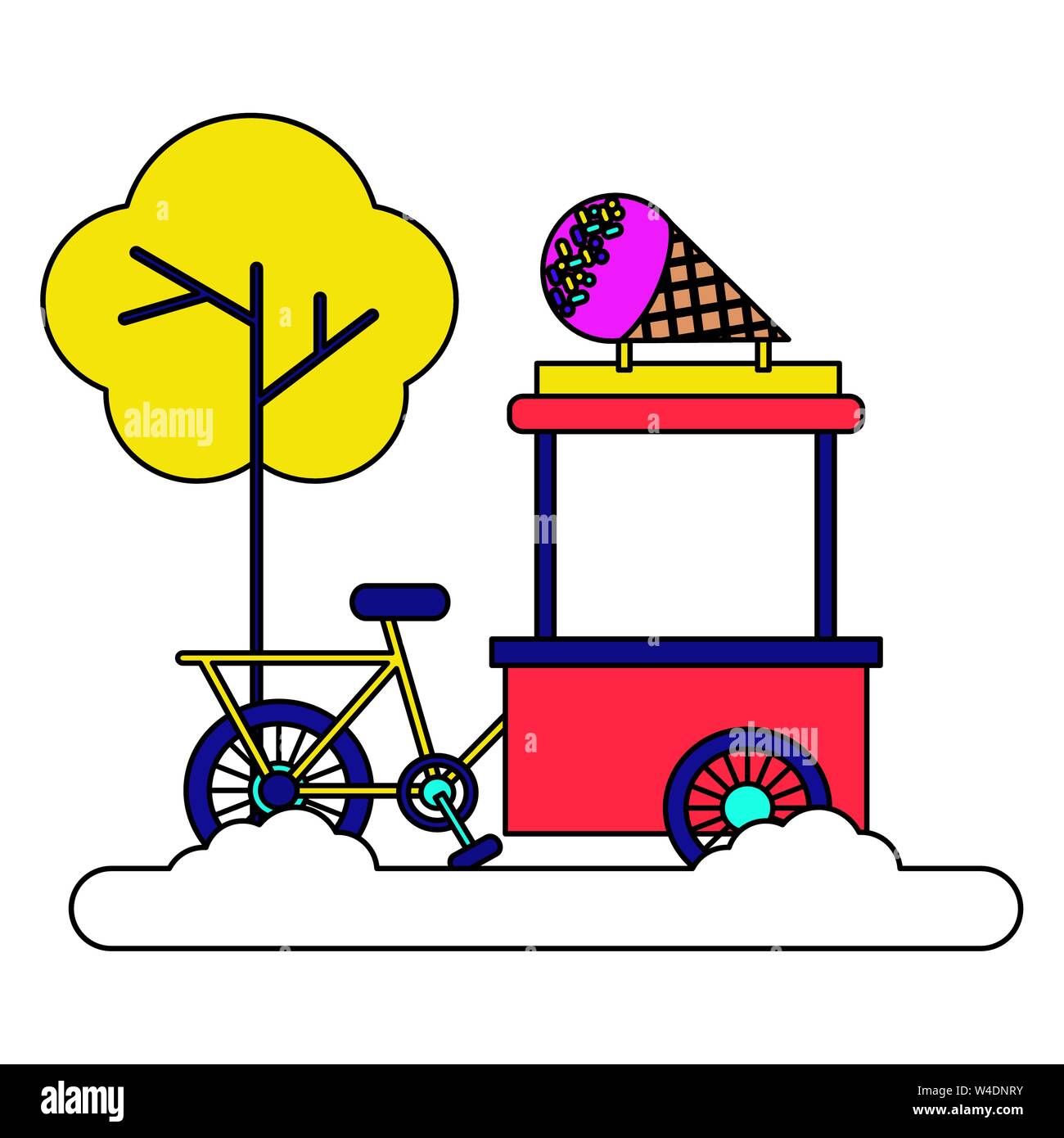 Family ice cream shop Cut Out Stock Images & Pictures - Alamy