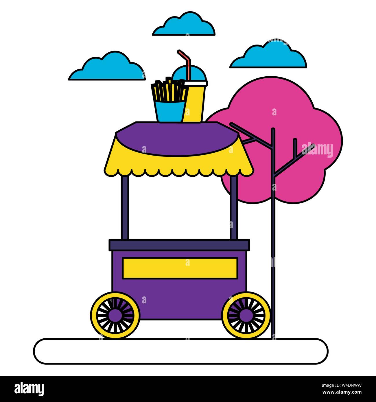 French fries booth hi-res stock photography and images - Alamy