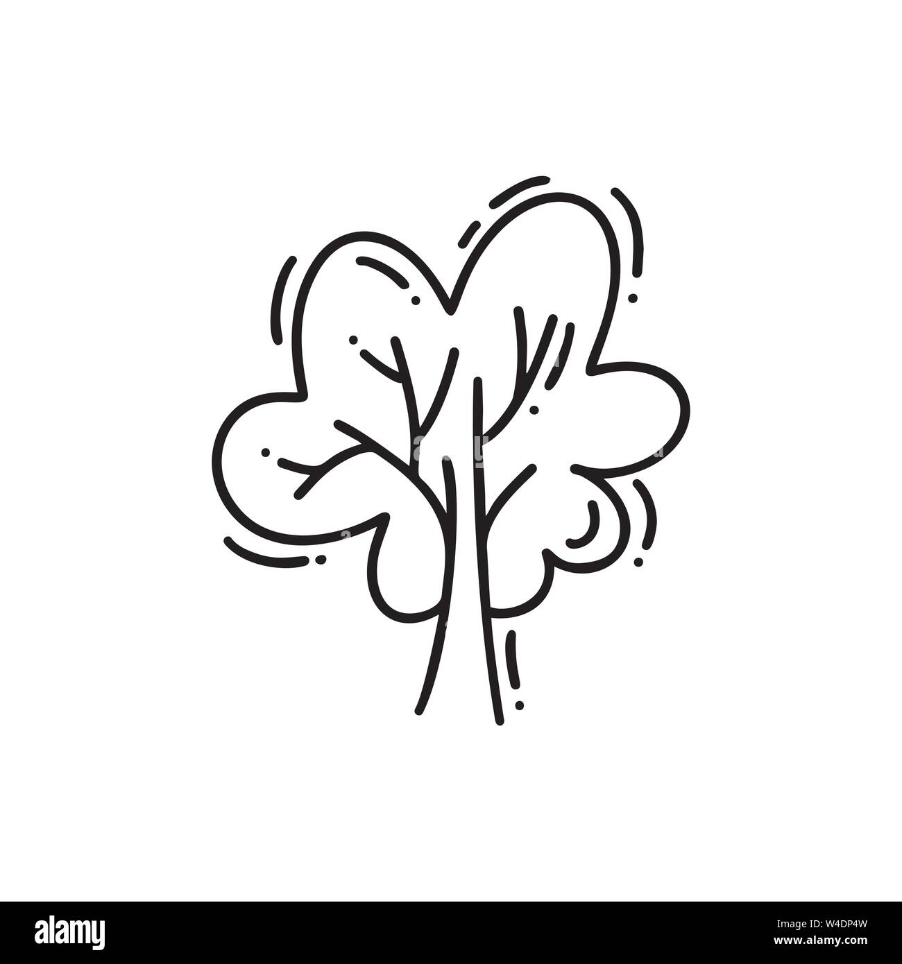 Tree Vector Line Icon. Stylized monoline illustration. Outline emblem ...