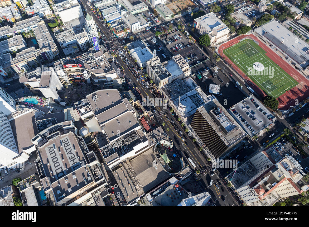 Los Angeles, California, USA - August 6, 2016: Afternoon aerial view of ...
