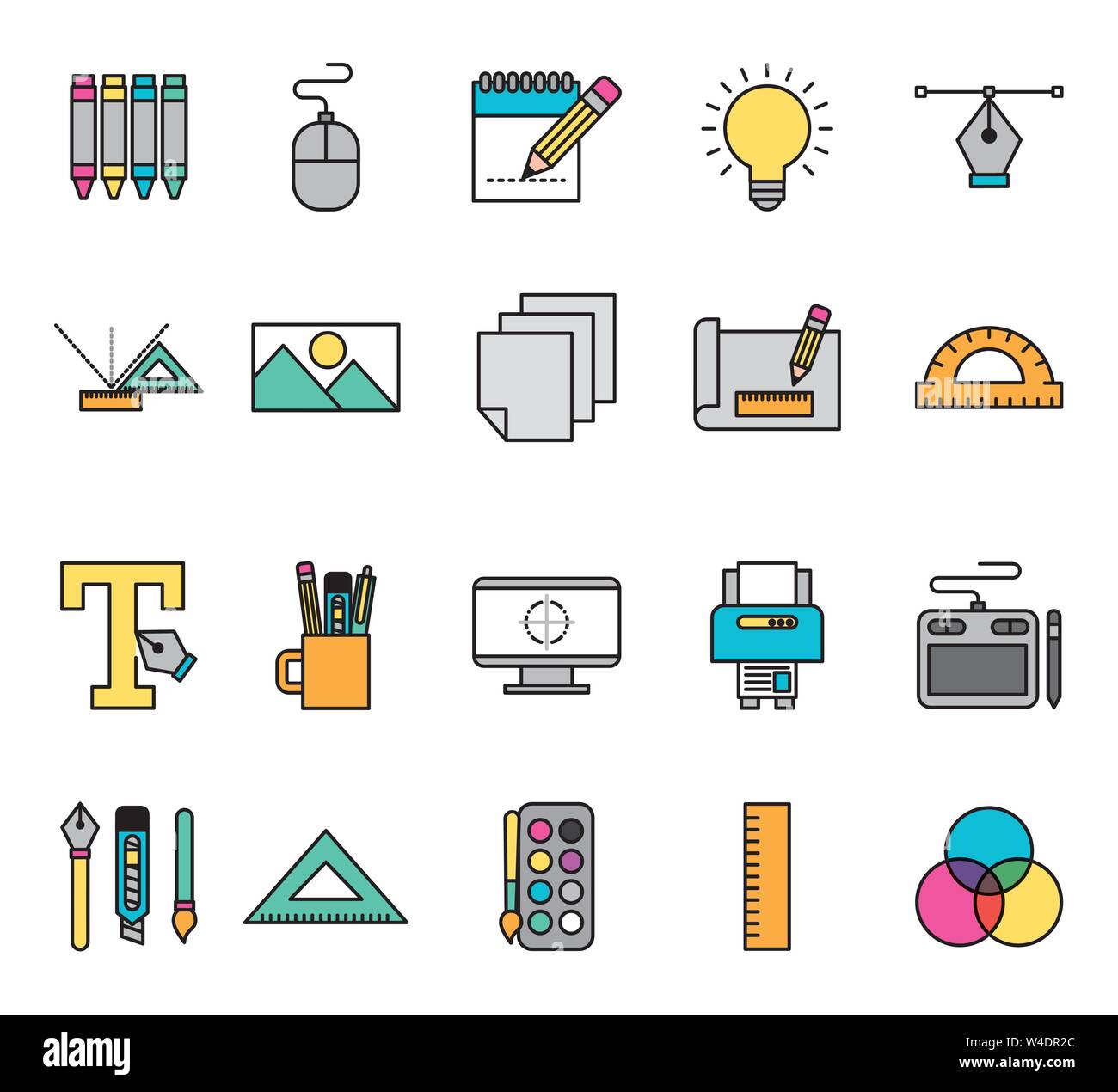 Bundle pencils Stock Vector Images - Alamy